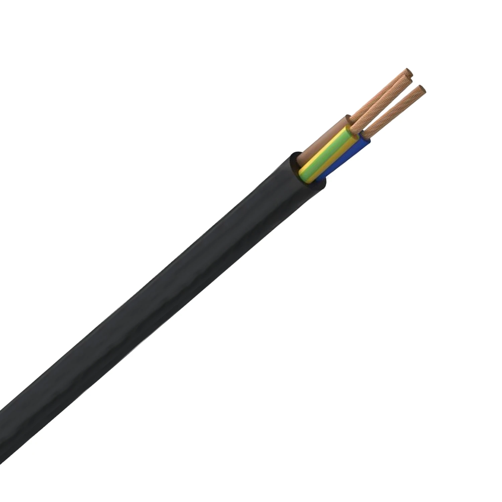 Helukabel VTMB (H05VV-F) kabel 3x0.75 mm2 zwart per meter | Elektramat