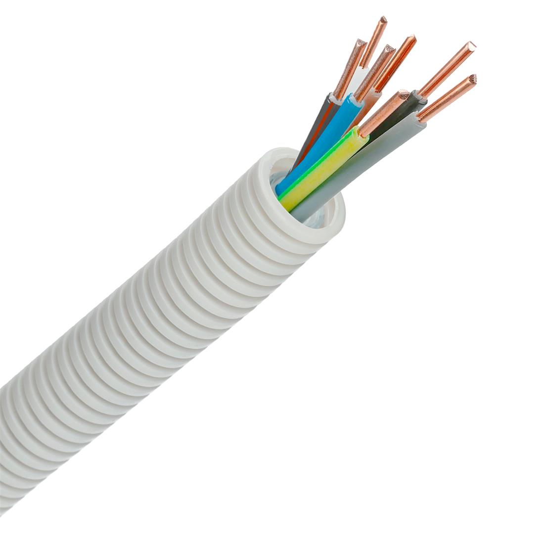 Snelflex flexibele buis VOB draad 7G1.5mm2 - 20mm per rol 100 meter ...