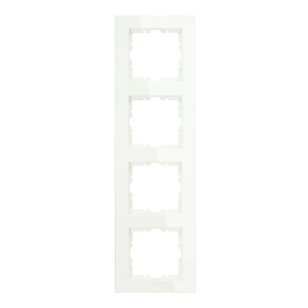 EMhub Quadro55 (by Kopp) afdekraam 4-voudig - zuiver wit glanzend (4088011) | Elektramat