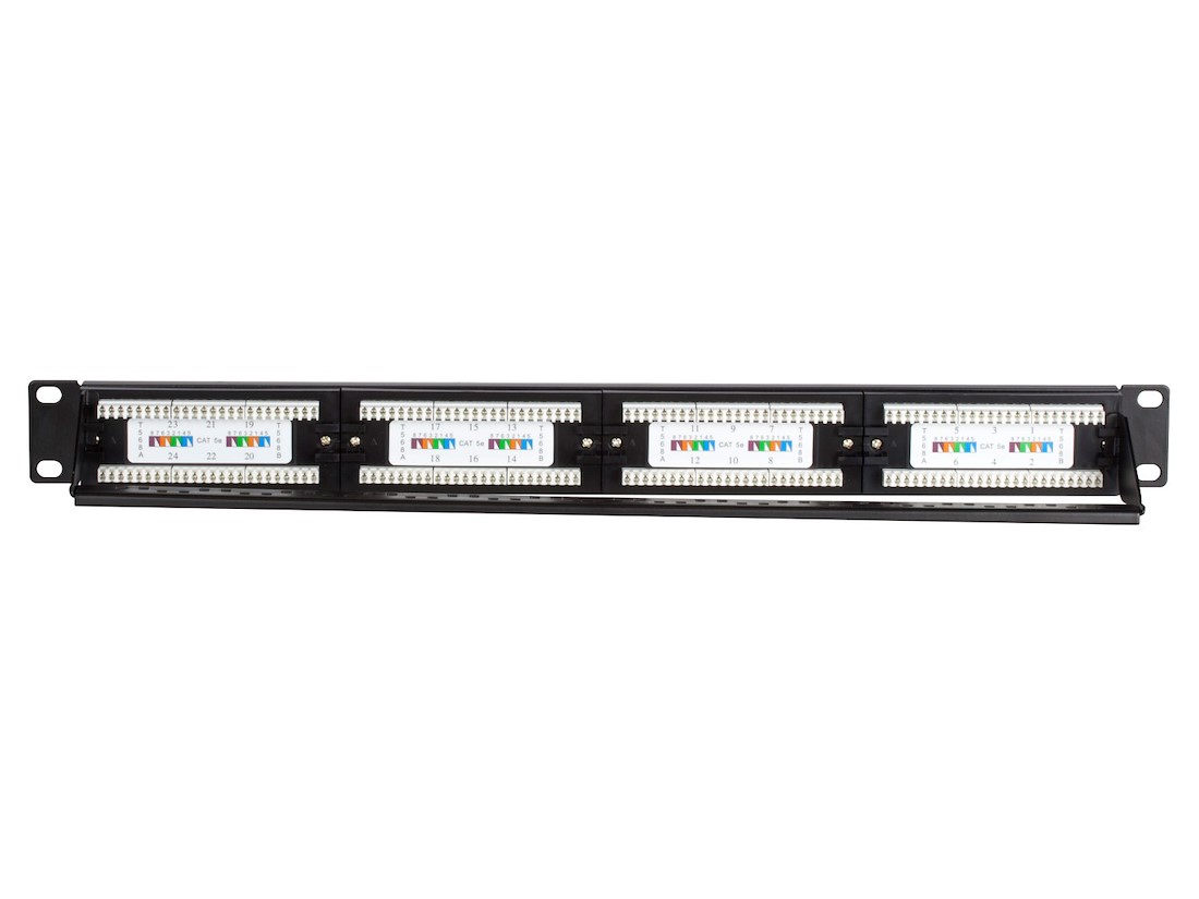 Patchpaneel Cat5e UTP 24-poorts (DS-Patch5-24UTP) | Elektramat