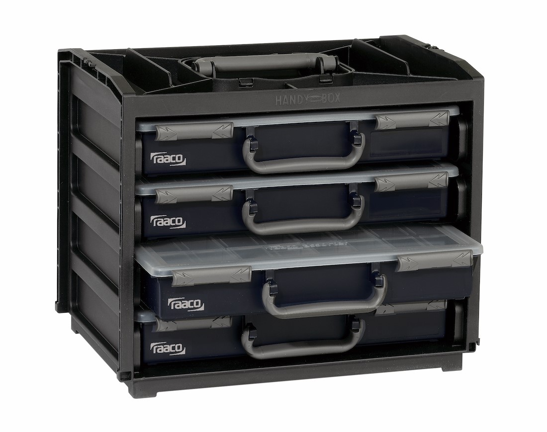 RAACO assortimentsdoos Handy Box compleet met 4 vakkendozen Silverline (139113) | Elektramat