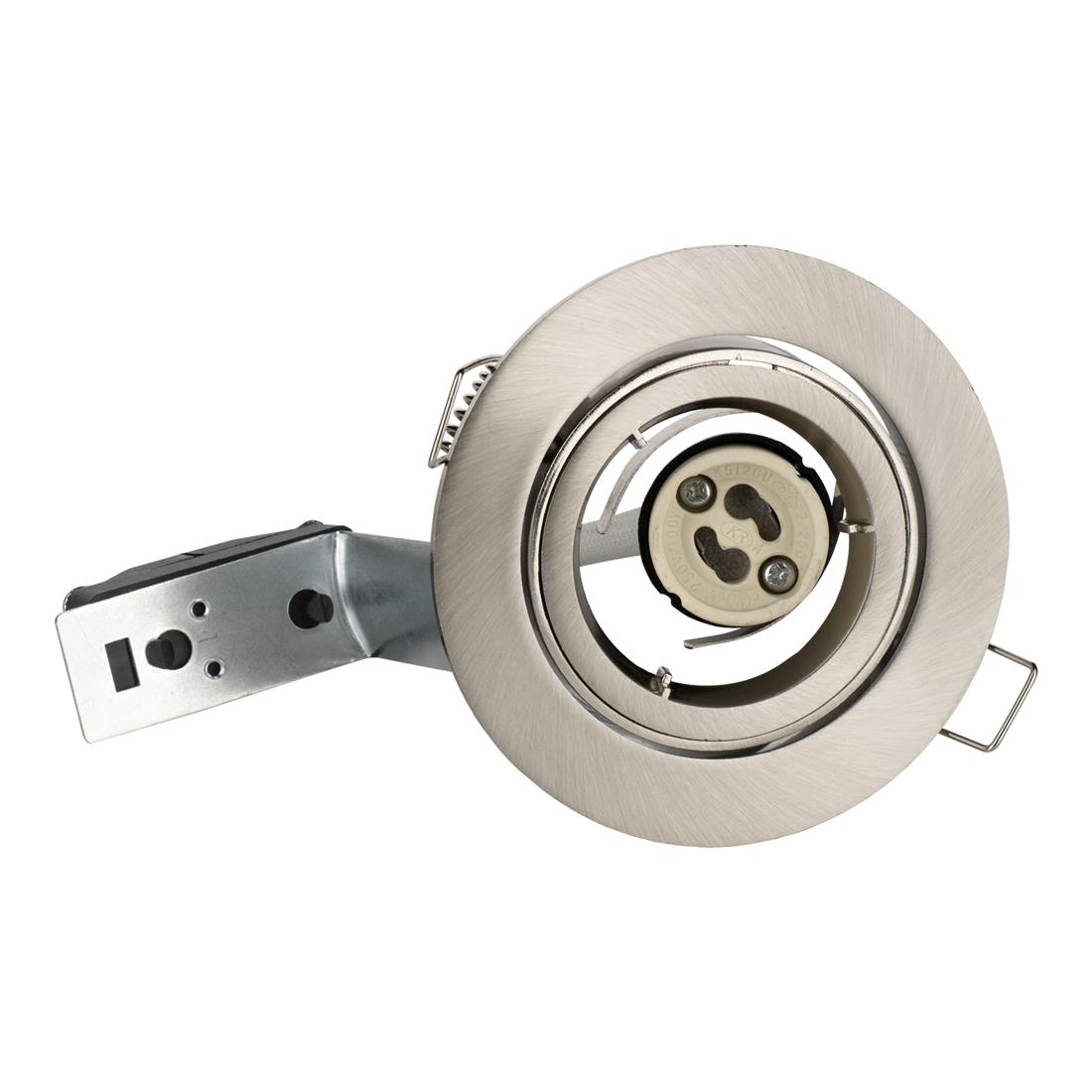 Bailey inbouwspot rond kantelbaar aluminium geborsteld GU10 zaagmaat ...