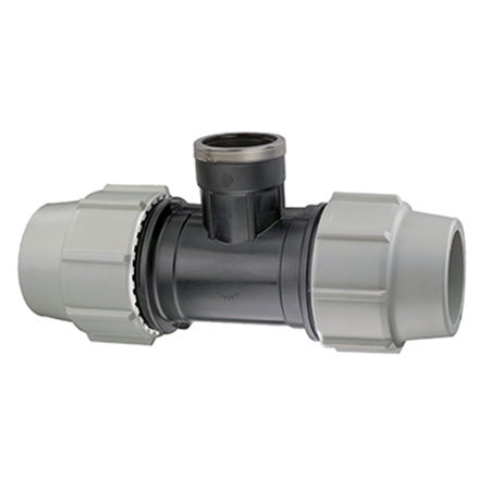 Plasson klemkoppeling T-stuk knel-binnendraad-knel 20mm x 3/4'' x 20mm tyleen (7140-020034 ...