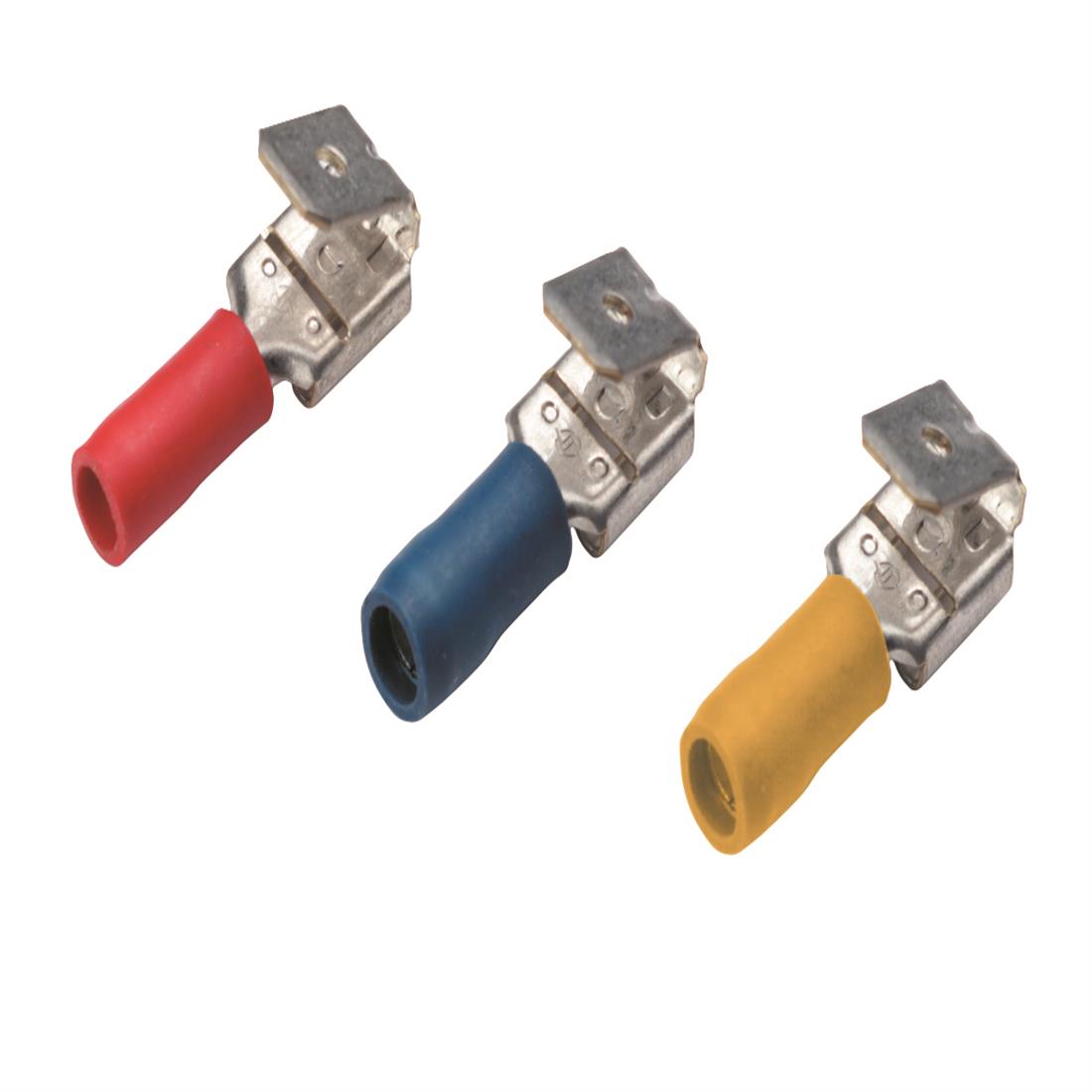 Cimco geïsoleerde vlakstekerhuls met lip blauw 6,3x0,8mm voor 1,5-2 ...