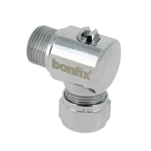 Bonfix kogelstopkraan haaks buitendraad x knel 3/8" x 12mm (schroevendraaier) (93685) | Elektramat