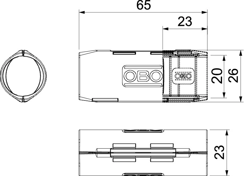 OBO Quick-Pipe verbindingsmof 20mm - lichtgrijs per 10 stuks (3000 MMS ...