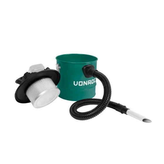 VONROC accu aszuiger met HEPA filter 12 liter VPOWER 20V - body zonder ...