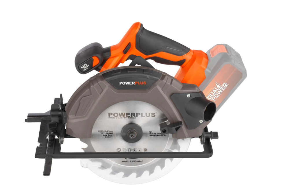 PowerPlus accu cirkelzaag 40V Dual Power basic body Ø185mm (POWDP25230 ...