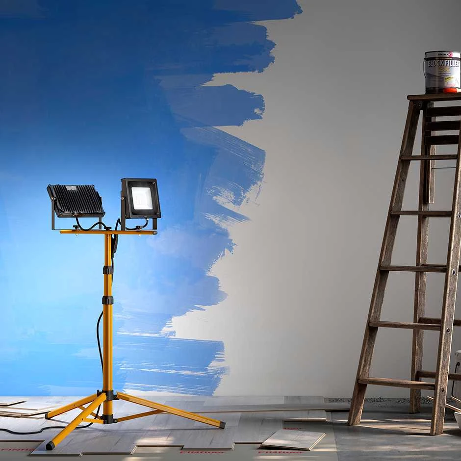 Simon LED bouwlamp 2x50W 4250lm 6500K met statief IP65 (IL416113 ...