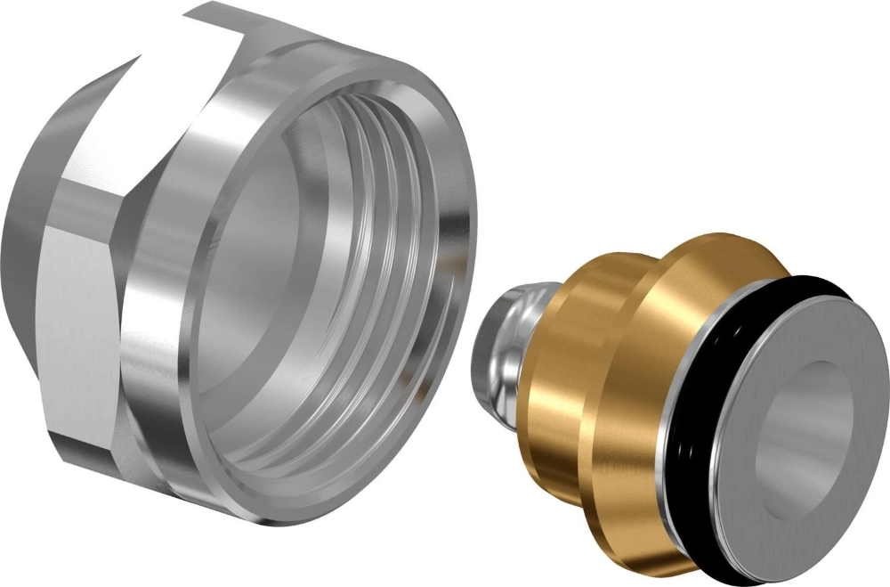 Uponor rechte schroefkoppeling messing knelfitting 20mm x 3/4" Uni X ...