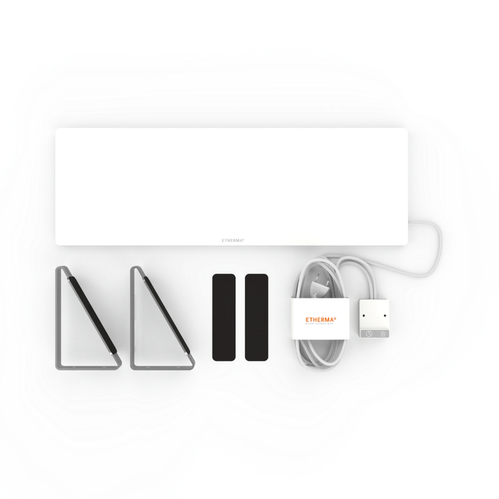 ETHERMA infrarood bureauverwarming set bestaande uit LAVA-DESK TOP en ...