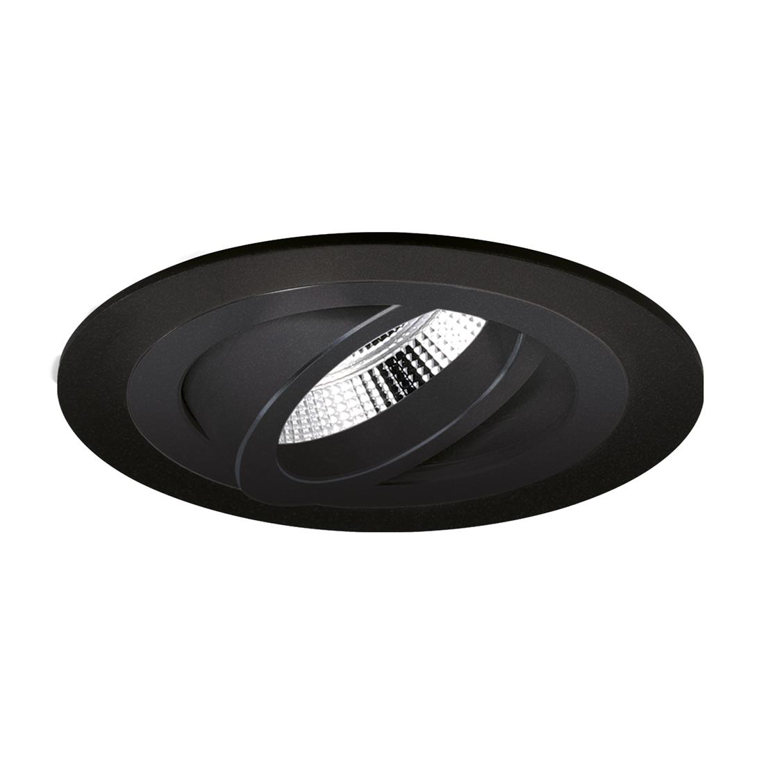 Yphix inbouwspot rond kantelbaar zwart GU10 zaagmaat Ø80mm - diameter ...