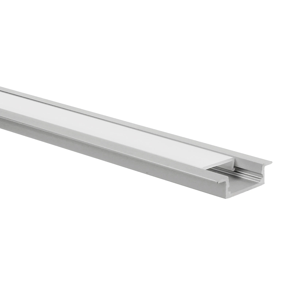 Yphix LED strip profiel Matera aluminium laag inbouw met melkwitte ...