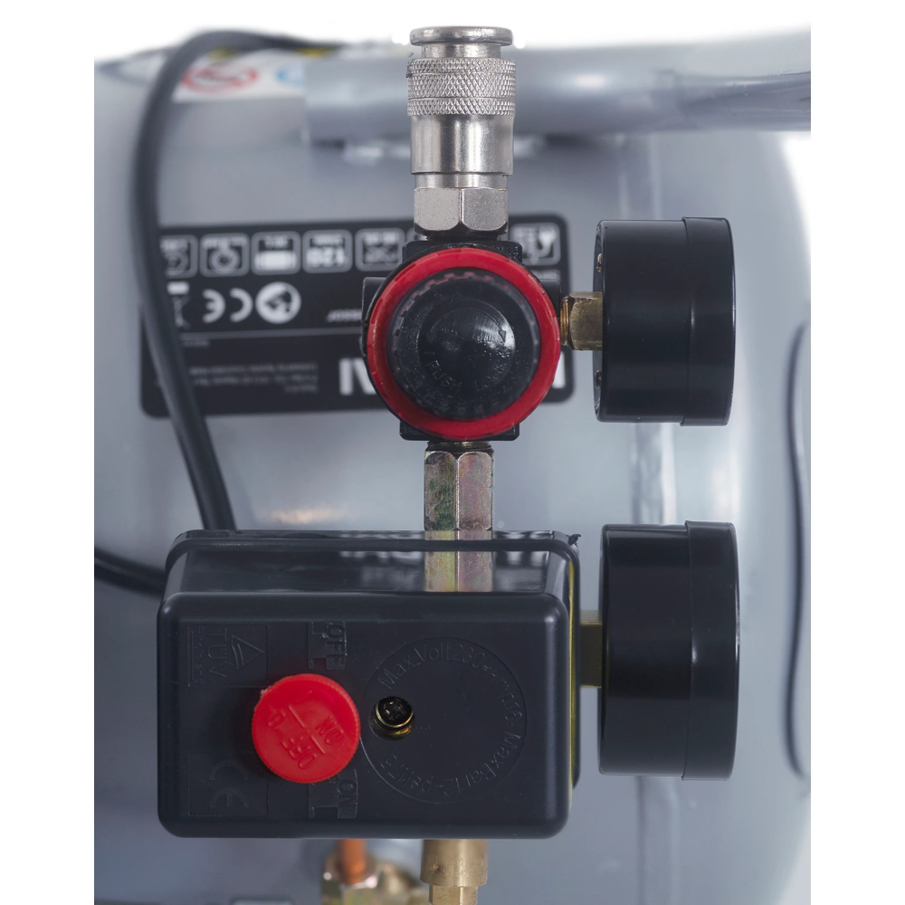 Hyundai stille compressor 30L 124L/min 750W tot 8 bar 55dB(A) Super ...