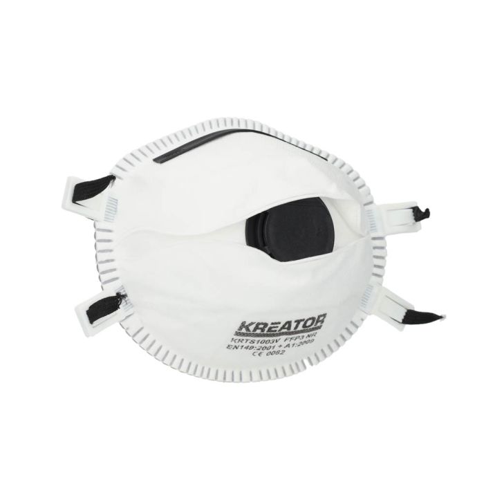 Kreator FFP3 stofmasker met ventiel set van 2 stuks (KRTS1003V ...