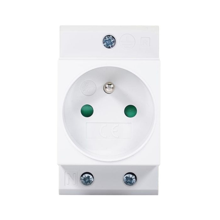 EMAT stopcontact met PEN aarde din-rail | Elektramat