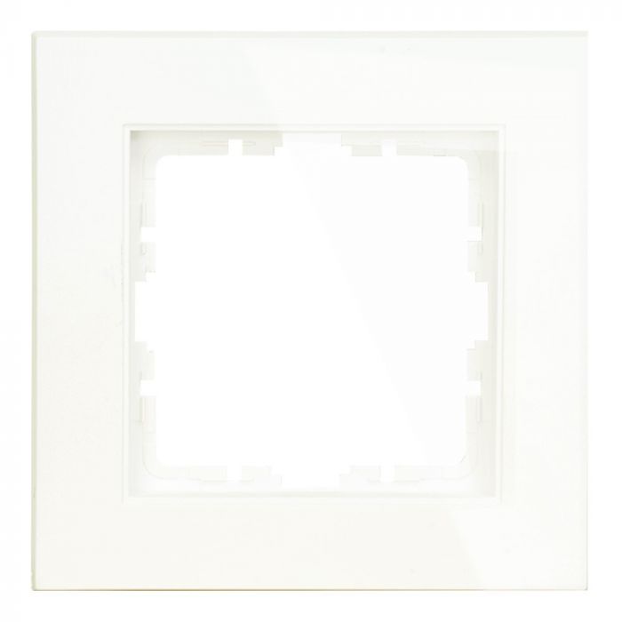 EMhub Quadro55 (by Kopp) afdekraam 1-voudig - zuiver wit glanzend (4088008) | Elektramat