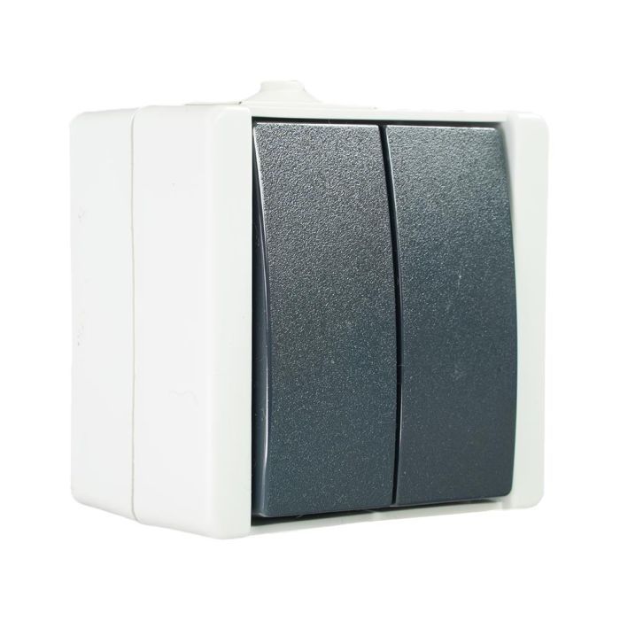 EMhub Aquadro serieschakelaar 10A IP44 - grijs (4088111) | Elektramat