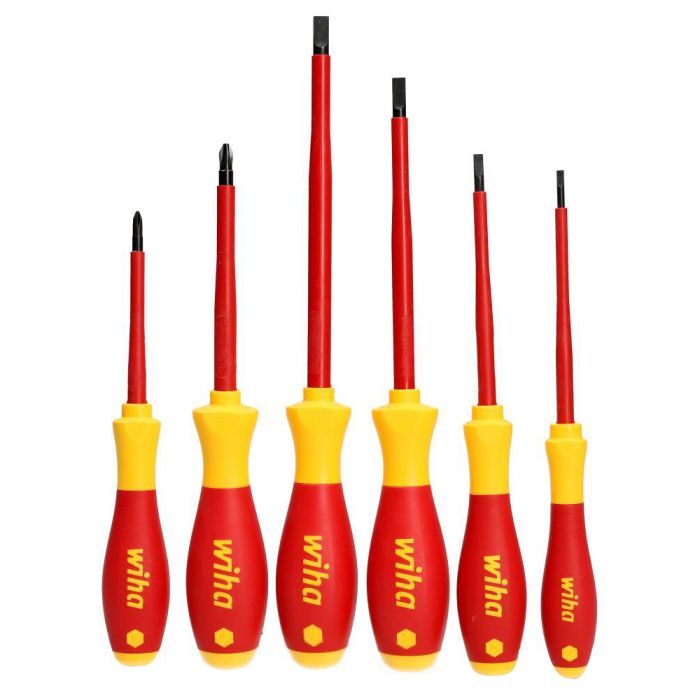 Wiha schroevendraaierset SoftFinish Electric 1000V 320N SL/PH, 6-delig (00833) | Elektramat