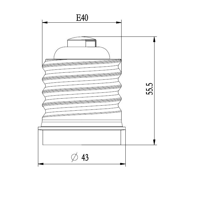 Bailey verloopfitting adapter E40 naar E27 (144929) | Elektramat