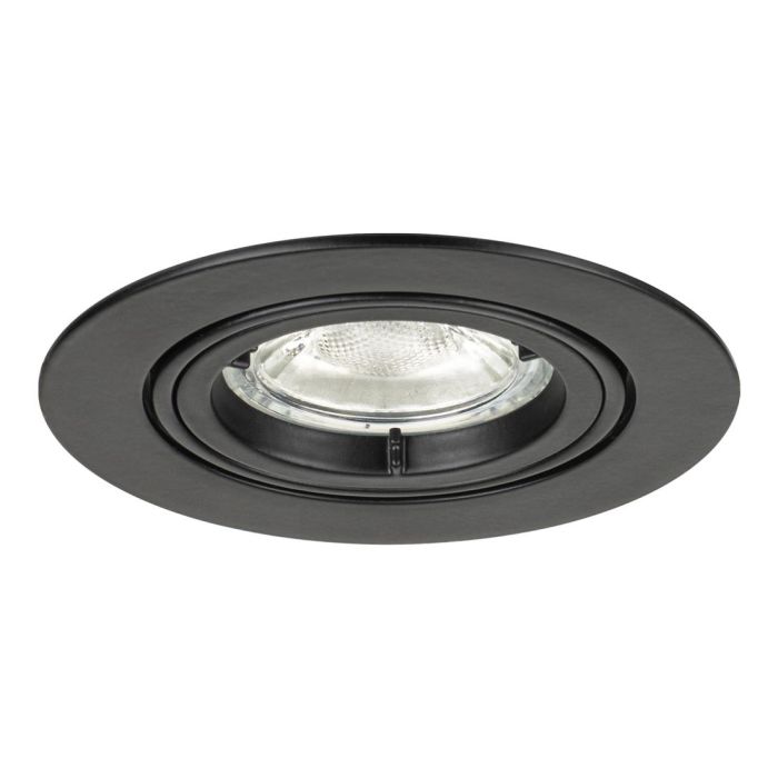 Bailey inbouwspot rond kantelbaar zwart GU10 zaagmaat Ø80mm - diameter ...