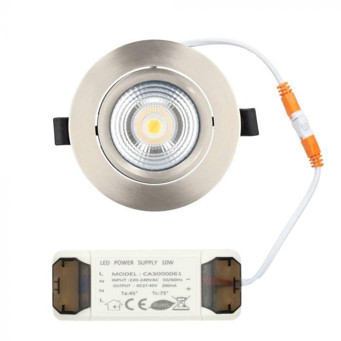 LED Republic waterdichte inbouwspot rond aluminium 10W 1.000lm 2000K ...