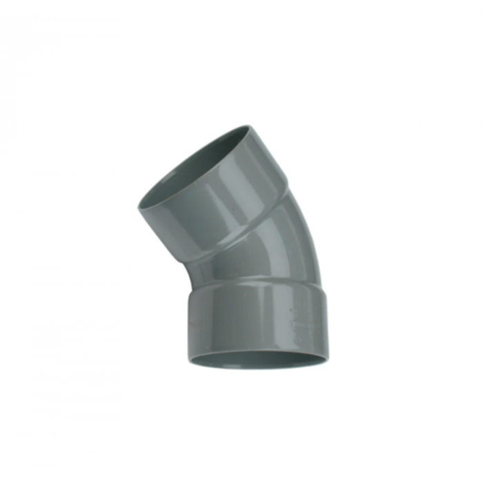 Wavin Wadal PVC bocht 45° mof-mof lijm 40mm - grijs (3101204004) | Elektramat