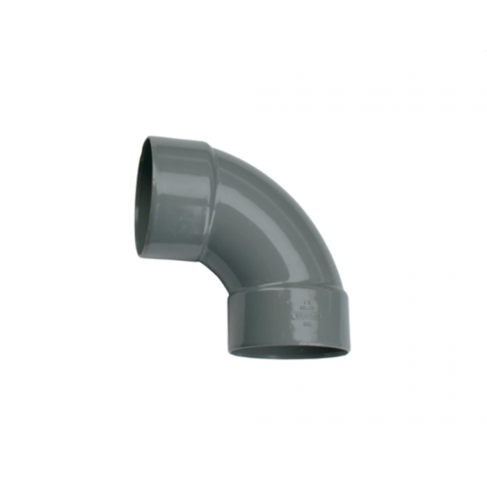 Wavin Wadal PVC bocht 90° mof-mof lijm 125mm - grijs (3101212009 ...