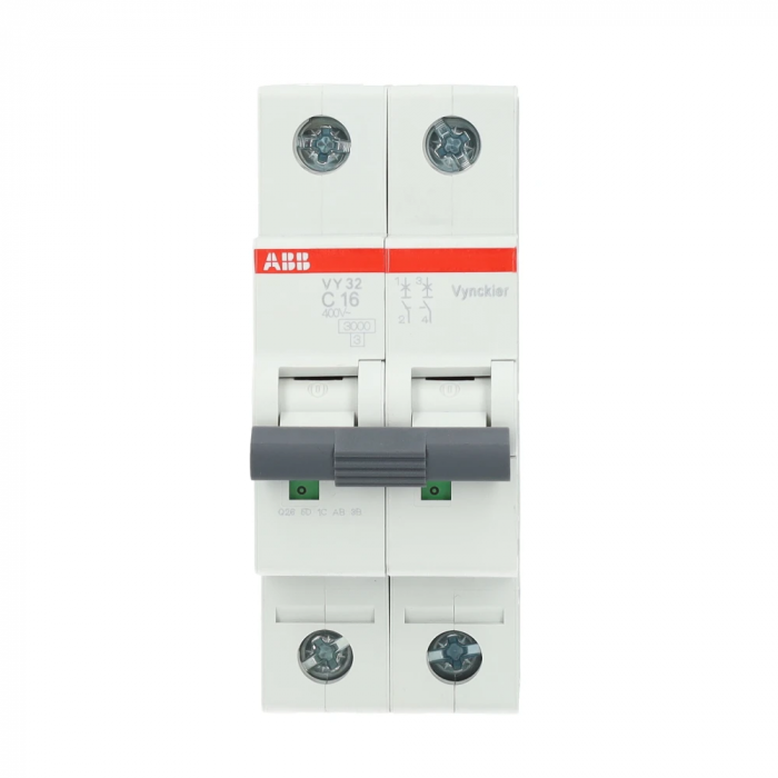 ABB Vynckier automaat 2-polig 16A C-curve (2CDS232089R0164) | Elektramat