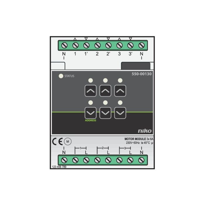 Niko motormodule 3-voudig opbouw - Home Control (550-00130) | Elektramat