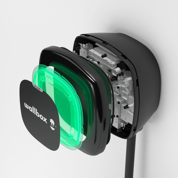 Wallbox Pulsar Plus laadpaal (3,7 - 22kW) met 5 meter kabel - zwart ...