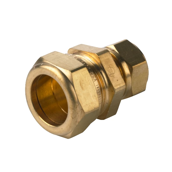 VSH rechte verloopkoppeling messing knelfitting 15mm x 12mm (0860211) | Elektramat