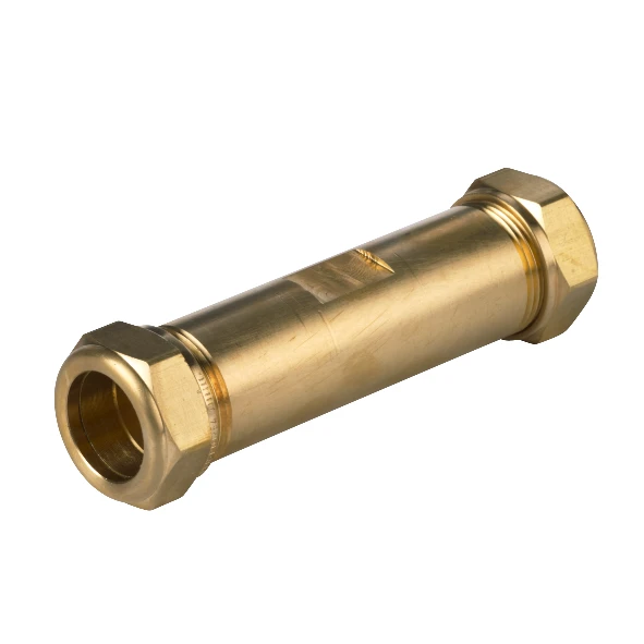 VSH rechte overschuifkoppeling messing knelfitting 15mm x 15mm (0876854) | Elektramat