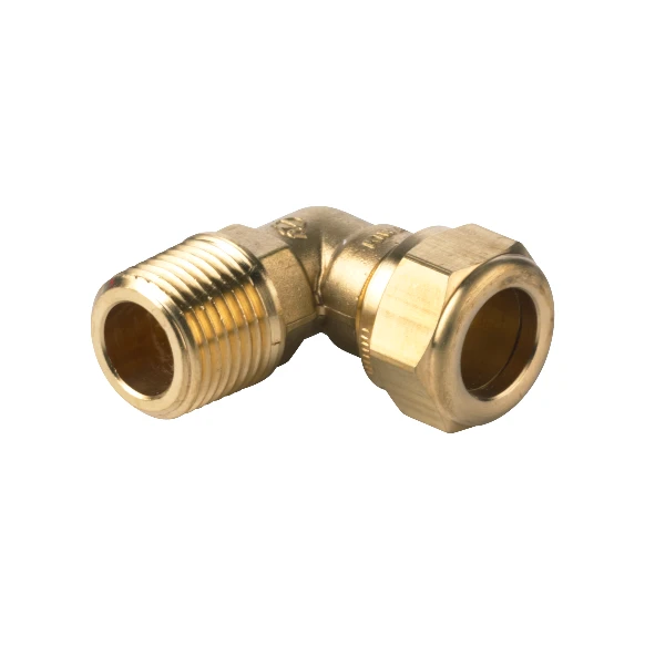 VSH kniekoppeling 90° messing buitendraad x knelfitting 3/4" x 22mm (0862026) | Elektramat